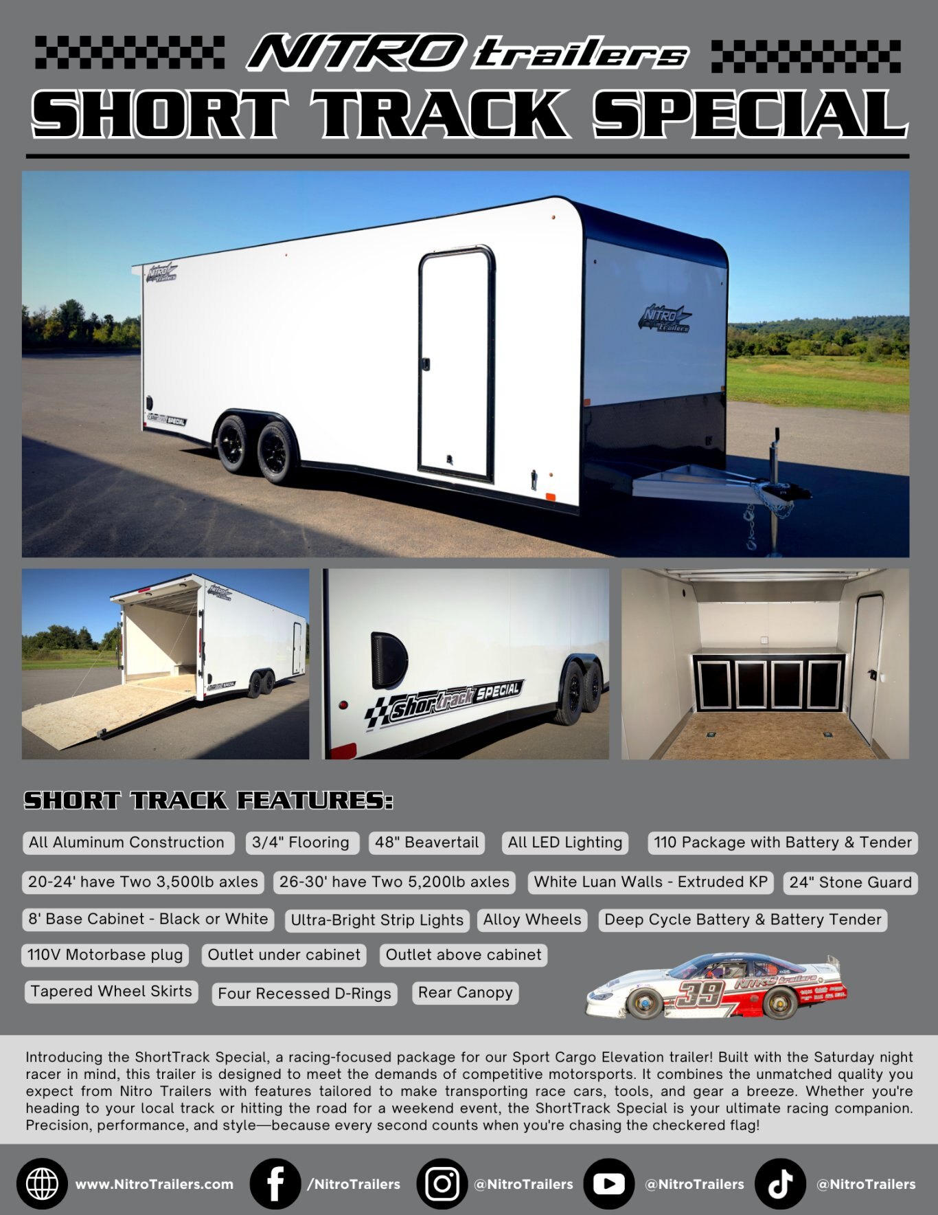 Nitro Sport Elevation Car Hauler 8.5\' Wide SCE-CH 8.5X26 | Home ...