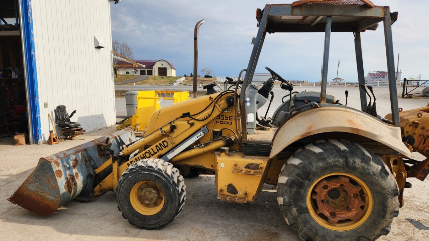 1998 New Holland 555E Industrial Tractor Loader | Bob Mark Equipment ...