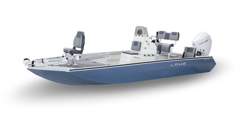 2025 Lowe Boats Bay 22 Bright White Poly Interior w/ Blue London Hull ...